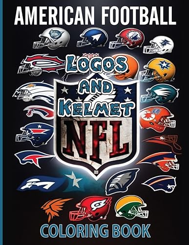 American Football Logos & Kelmet Coloring Book: Great Artistic ...