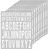 Amazon.com: 10 Sheet Letter Stickers - 2 Inch White Vinyl Self Adhesive ...