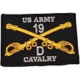 Amazon.com: US ARMY 19D CAVALRY CAV PATCH - Silver & Gold on Black ...