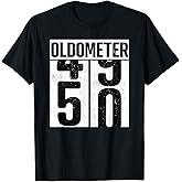 Amazon.com: Oldometer 55 - 55th Birthday Oldometer T-Shirt : Clothing ...