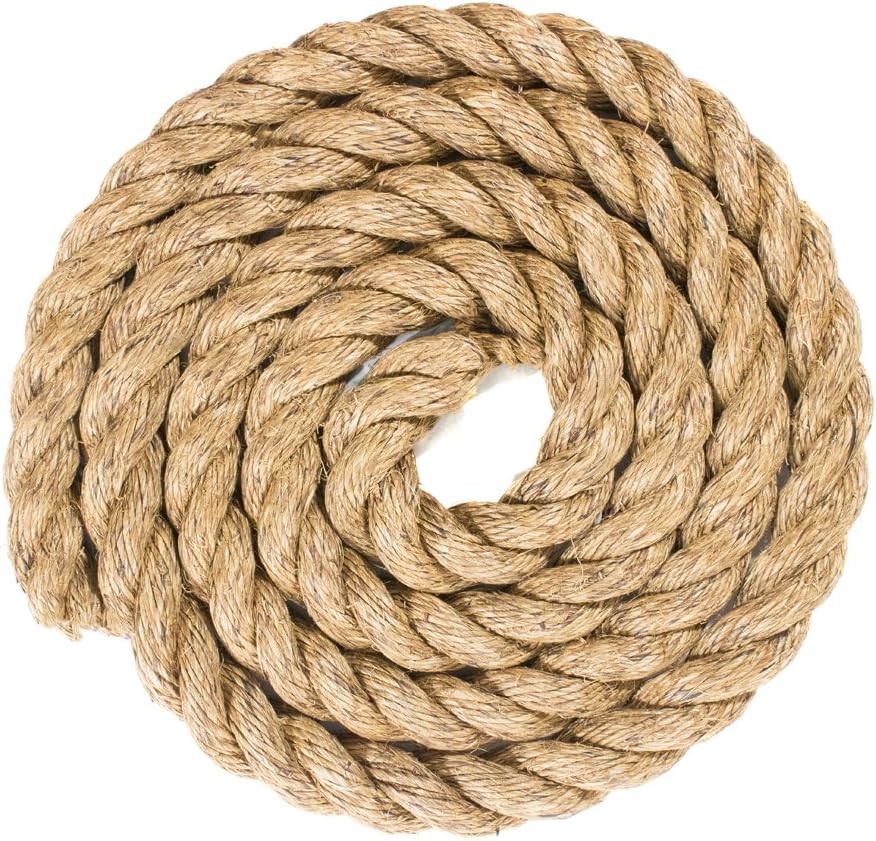 Twisted Manila Hemp Rope (1.5 Inch x 50 Feet) - - Amazon.com