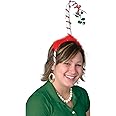 Amazon.com: Beistle 1-Pack Mistletoe Candy Cane Boppers Party Hat, Red ...