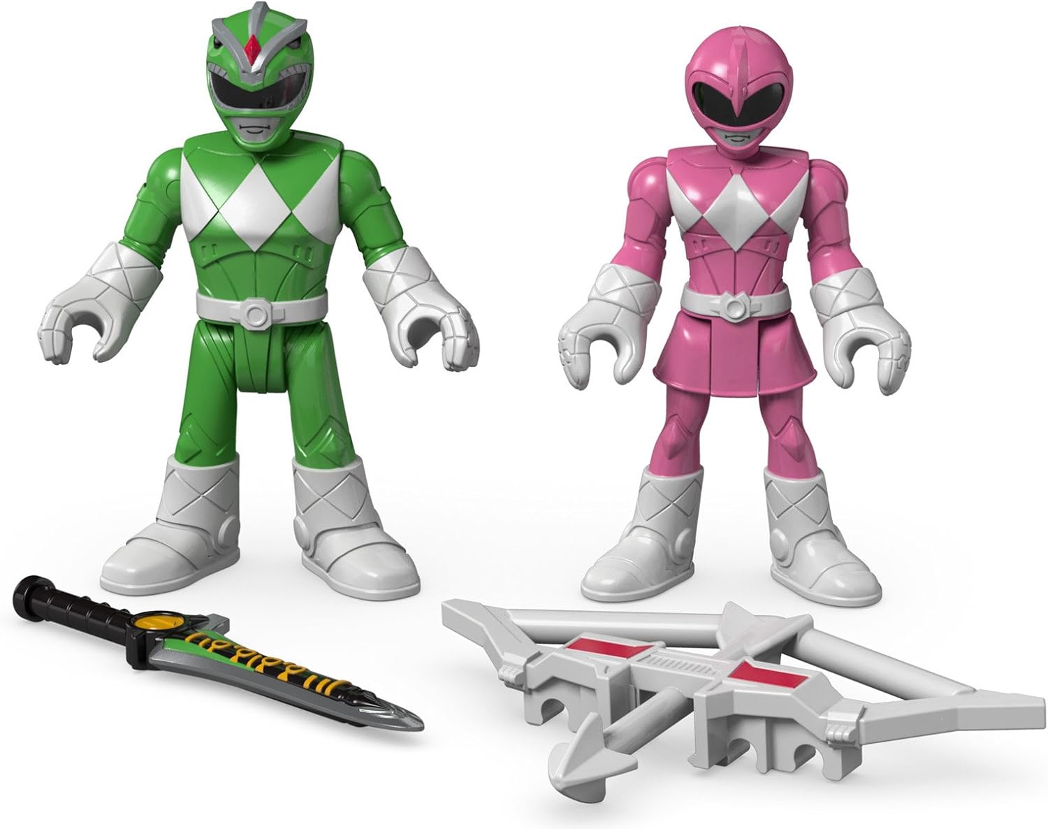 Imaginext Mighty Morphin Power Rangers Pink and Green: Mattel: Amazon ...