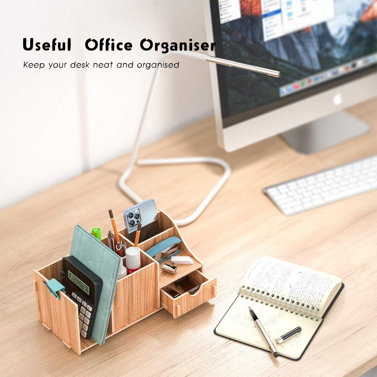 JOPOO Desk Tidy Organiser Office Stationary Pen Holder Multifunction ...