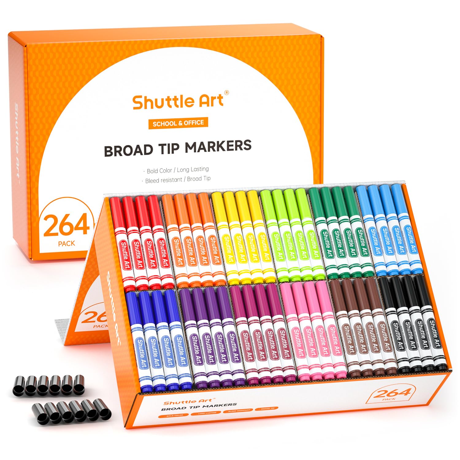 Mua 264 Pack Washable Markers, 12 Assorted Colors Broad Line Conical ...