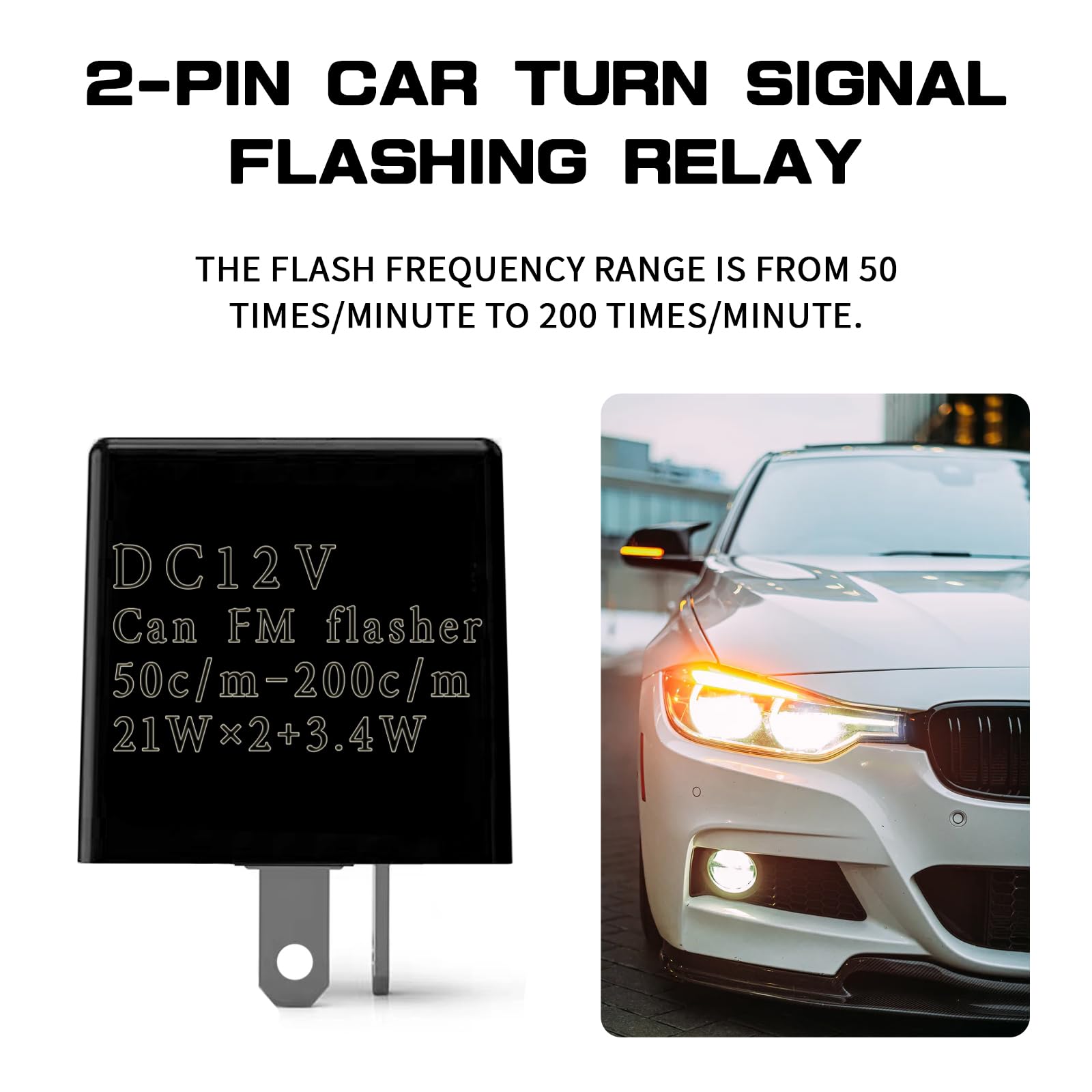 Mua 2 PCS Car LED Flasher Relay, Motorcycle Parts 12V 2 Pin Speed ...