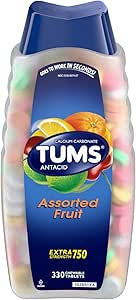 Amazon.com: TUMS Extra Strength Antacid Tablets for Chewable Heartburn ...