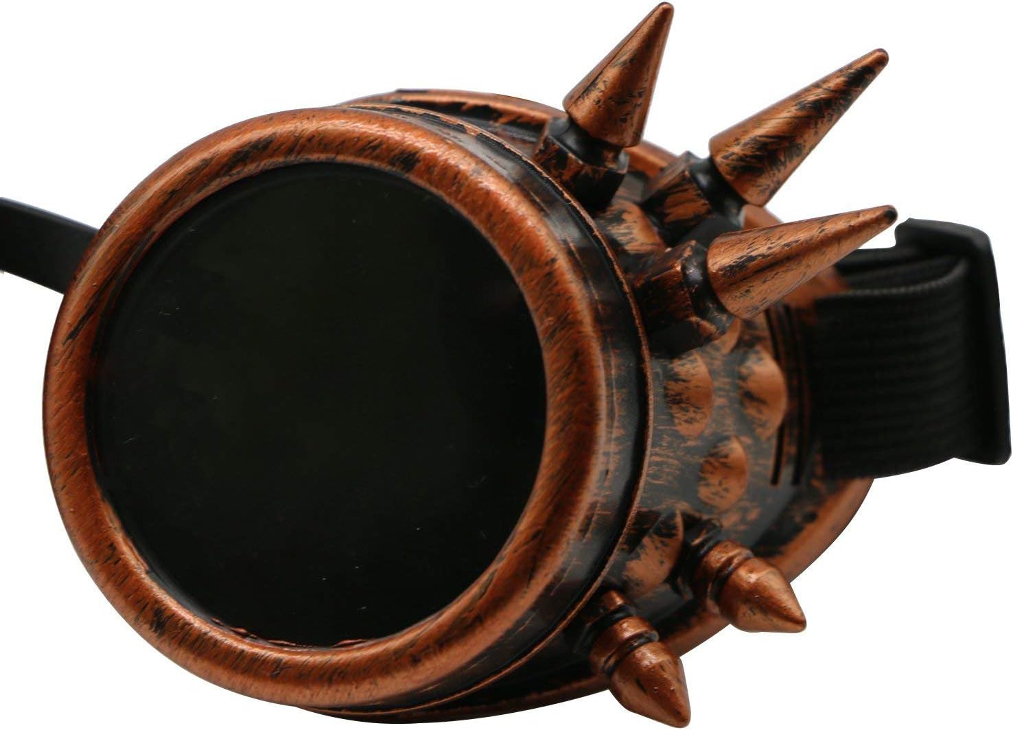 Vintage Spiked Steampunk Goggles Glasses Welding Cyber Punk Gothic ...