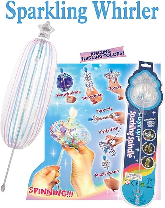 Puka Creations Light Up Sparkling Spindle Toy - Blue Whirling Tinsel ...