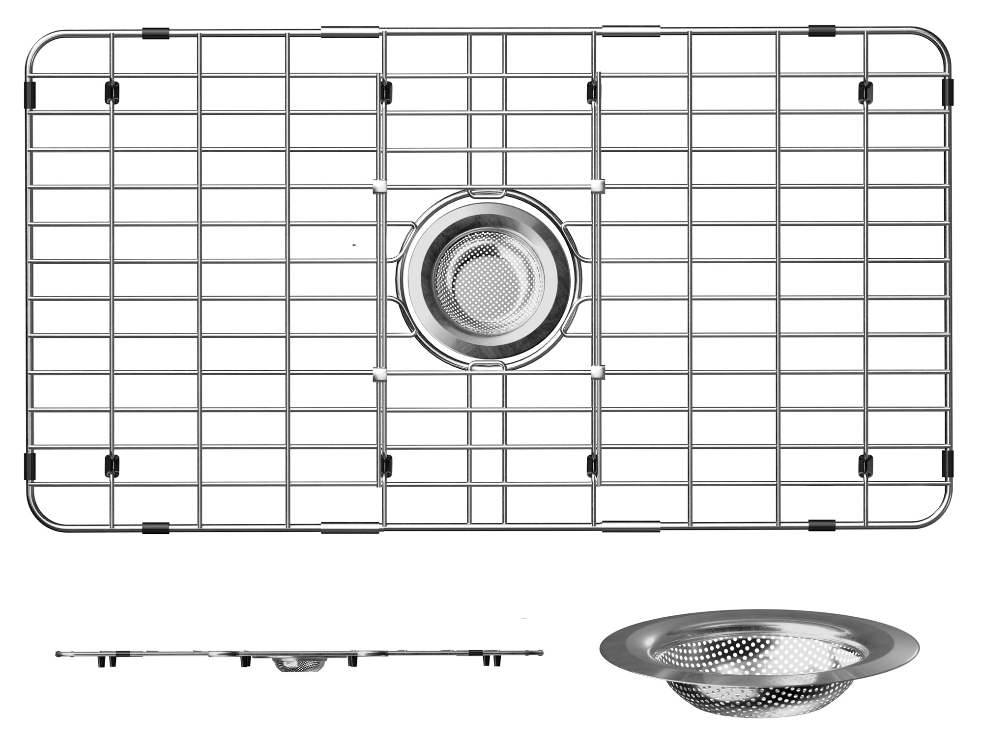 SANNO Large Kitchen Sink Protectors Gird, Sink Rack Sink Protector ...
