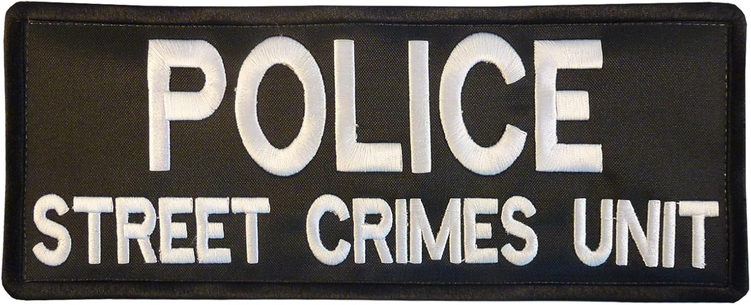2AFTER1 Street Crimes Unit Large XL 10x4 inch Tactical Embroidered Hook ...