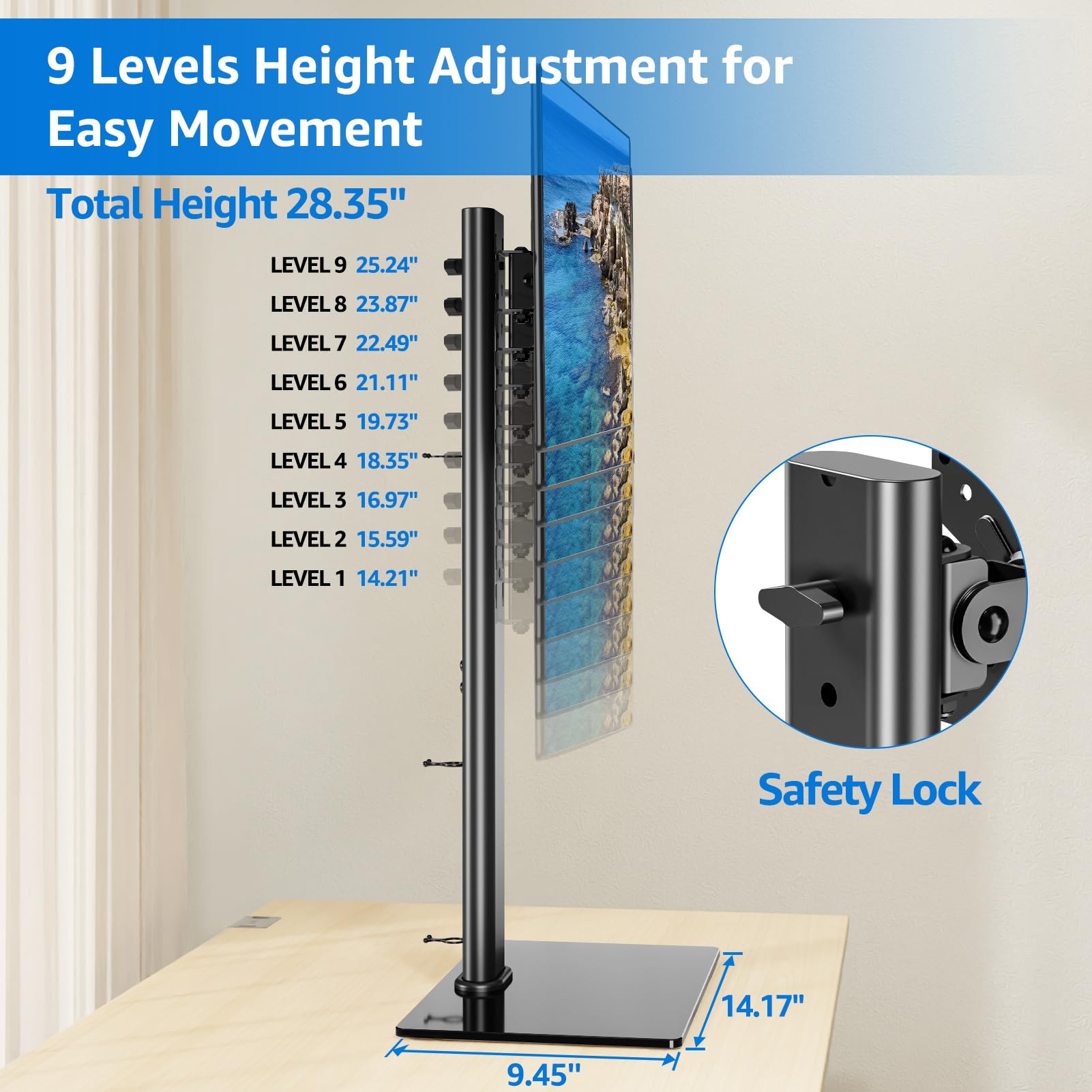 Mua MOUNTUP Vertical Monitor Stand for Max 42 inch 26.4 lbs Computer ...