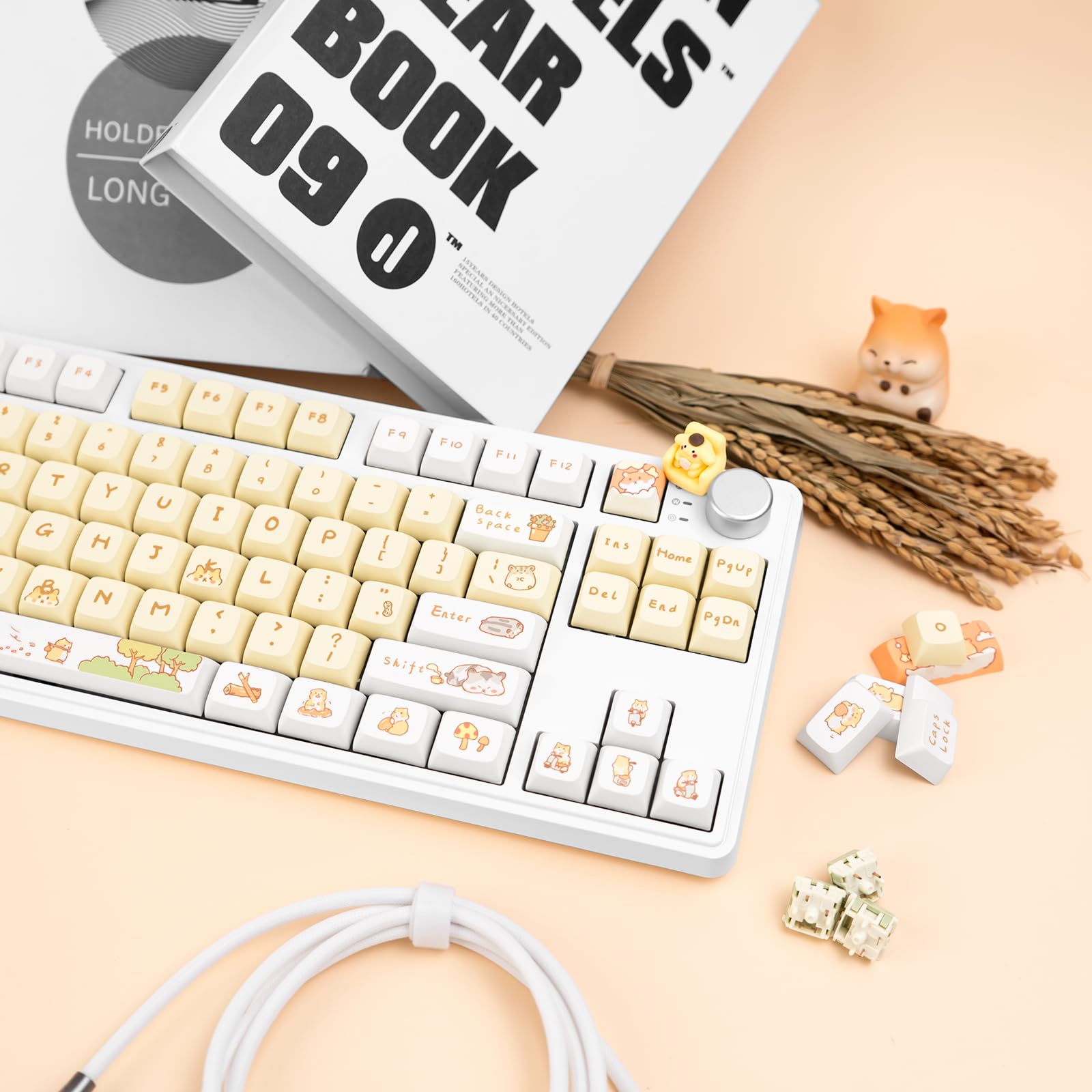 Mua JOLINTAL 131-Key Creamy Yellow PBT Keycaps Set, Dye-Sub XDA Profile ...
