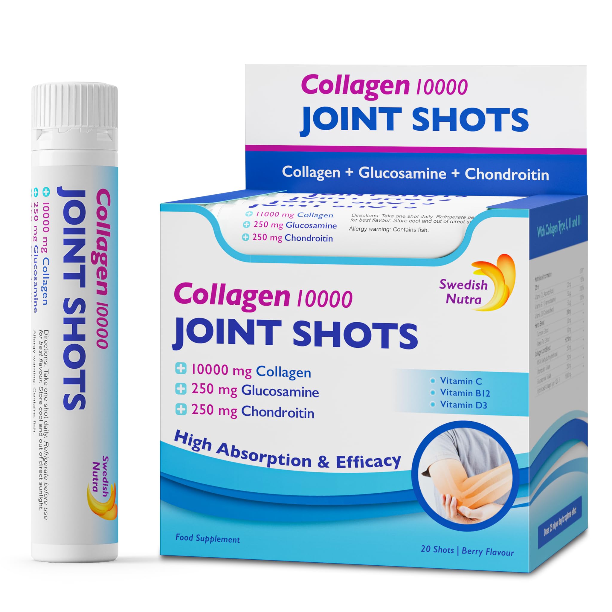 Mua Swedish Nutra Collagen 10000 Joint Shots | High Strength Type 1, 2 ...