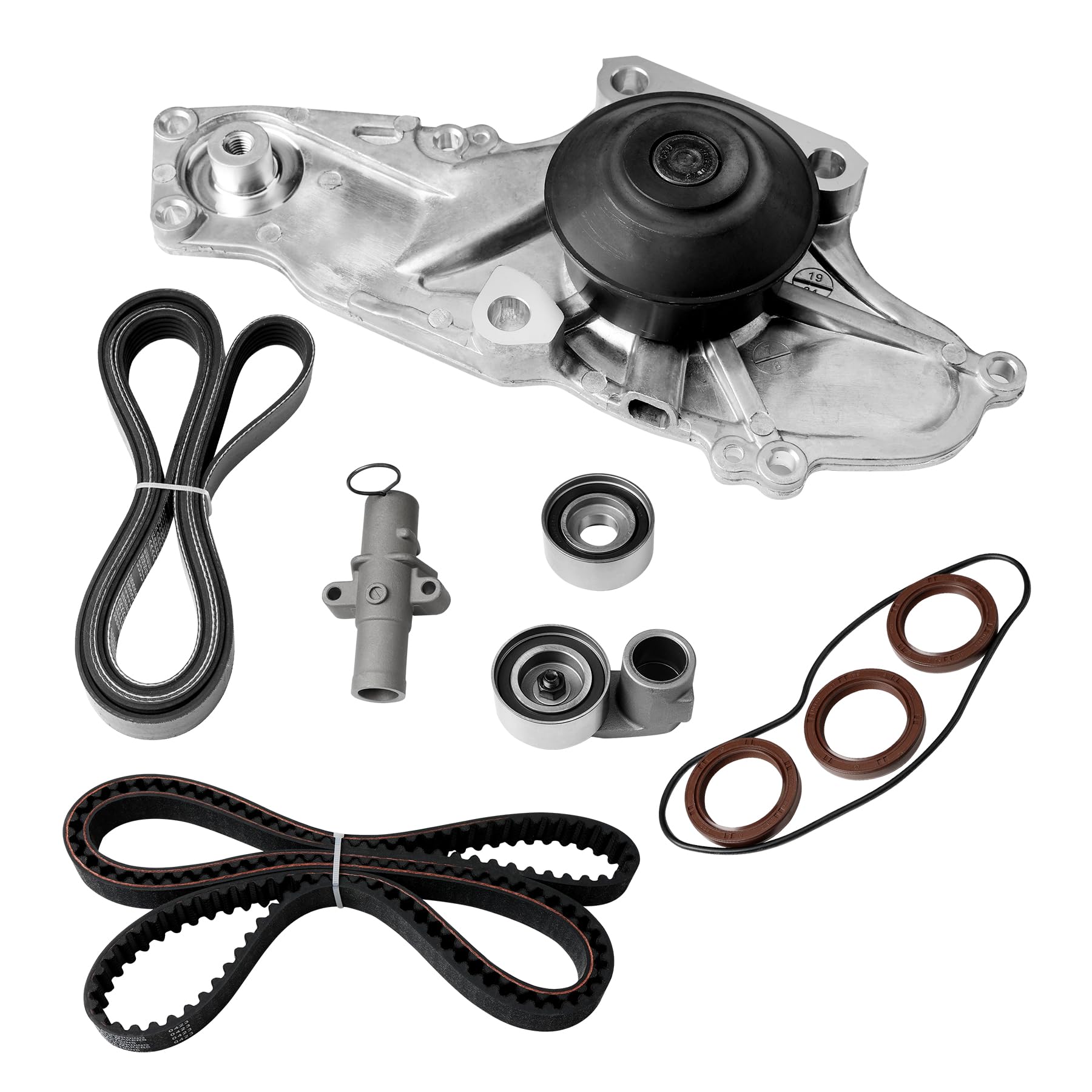 Timing Belt Kit with Water Pump | Compatible with 2003-2018 Honda Accord Odyssey Pilot, Acura ...