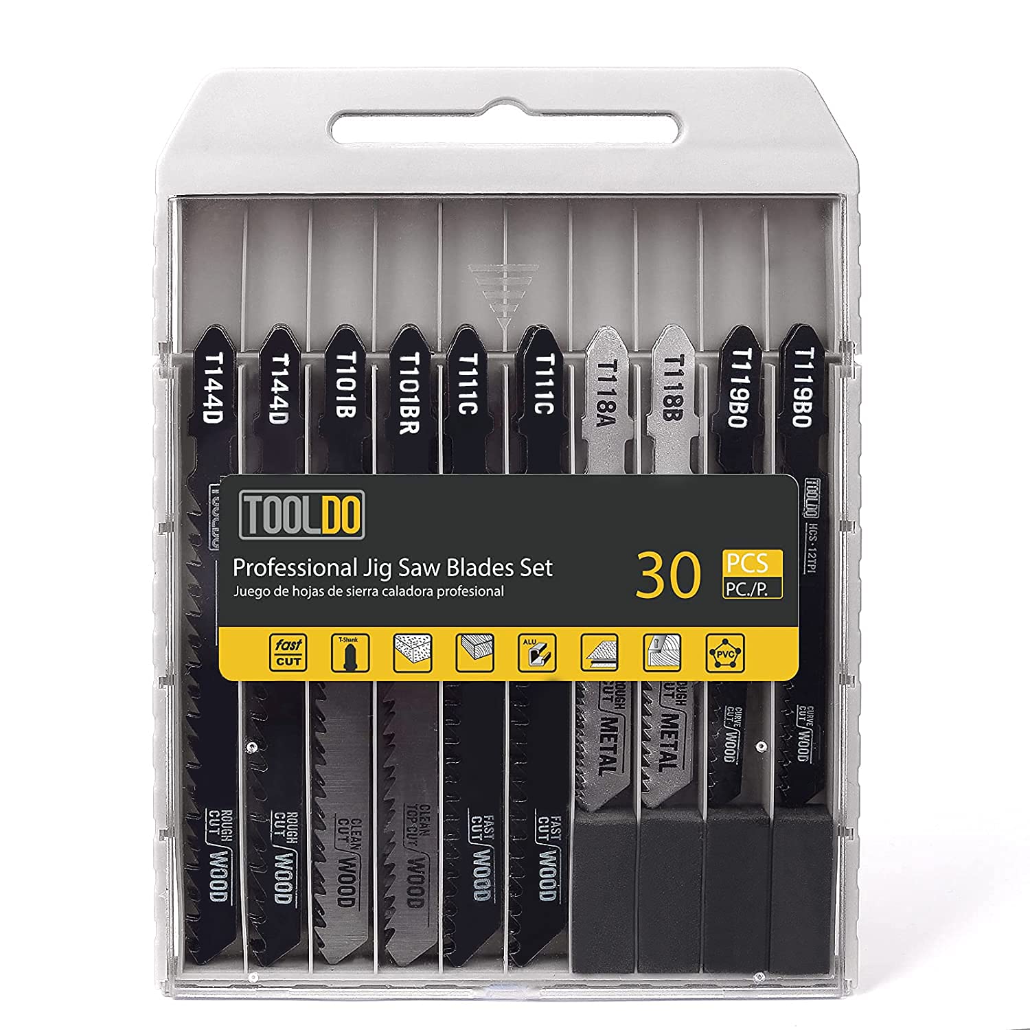 TOOLDO Jigsaw Blades Set 30 Piece, Assorted Professional Jig saw Blades ...