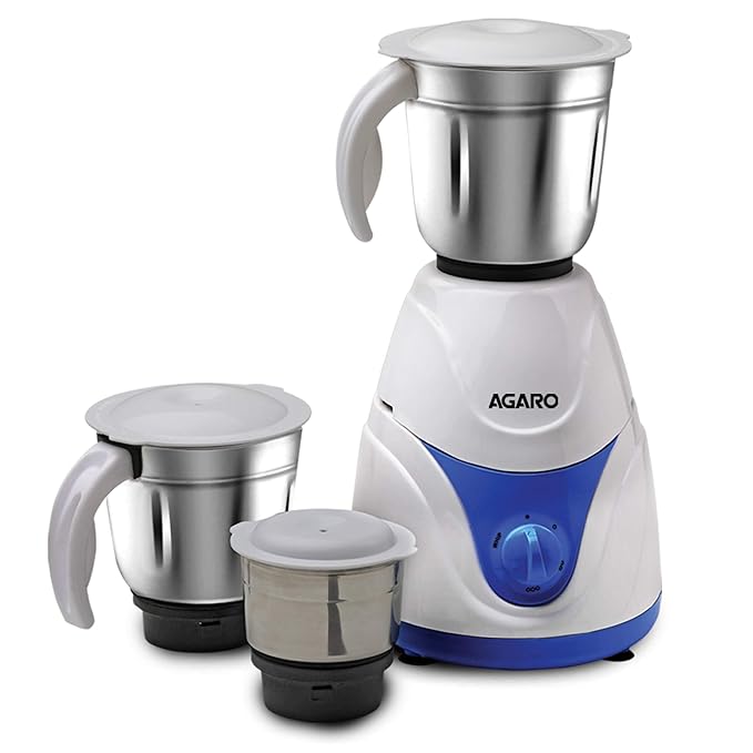 Buy AGARO - 33268 Blitz 750-Watt Mixer Grinder with 3 Stainless Steel ...