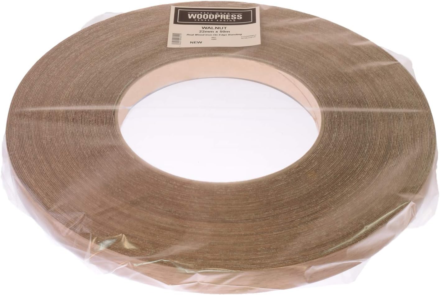 WoodPress® 22mm Real Walnut Wood Pre-Glued Veneer Edging Tape – 50m ...
