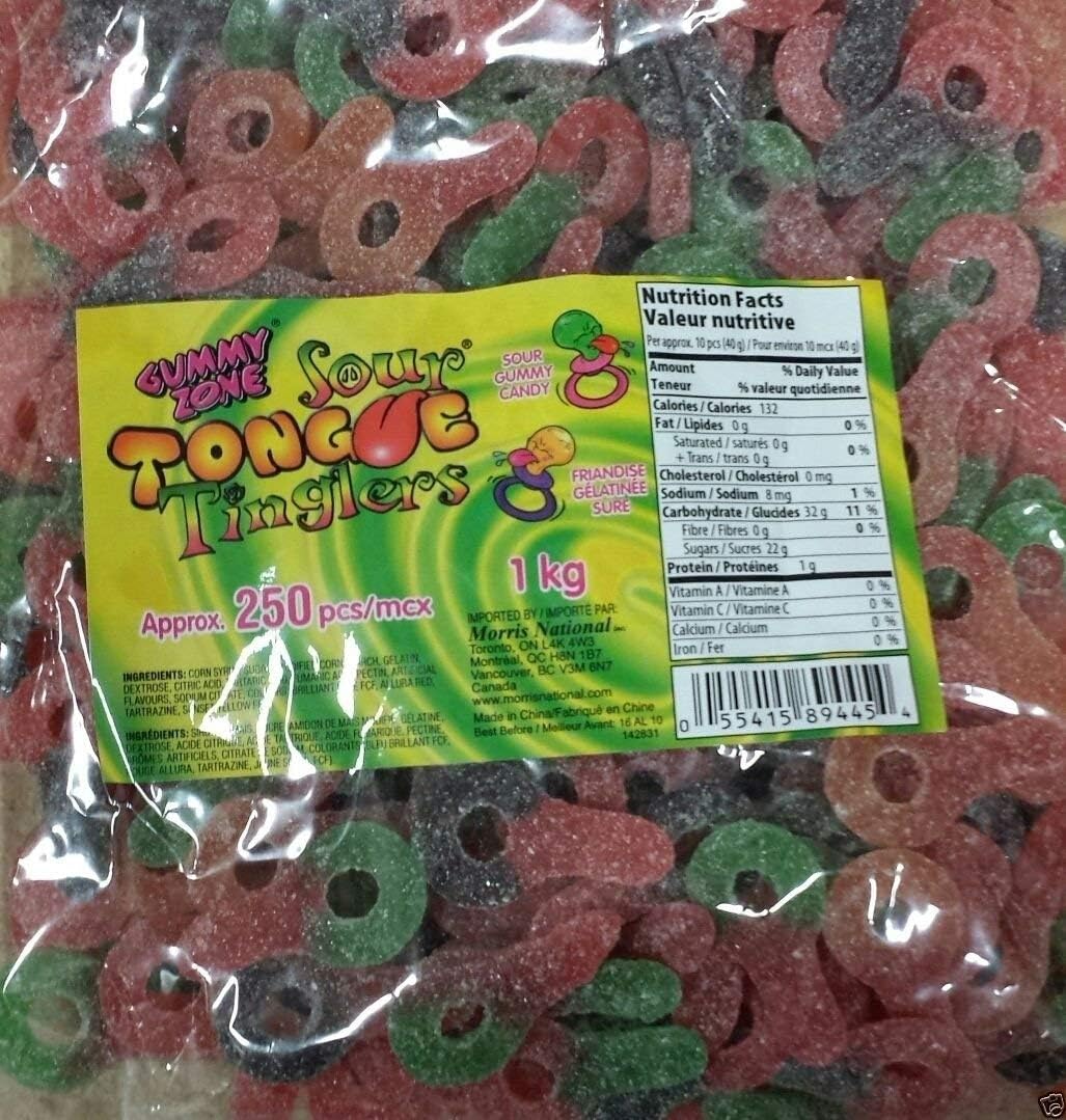 Gummy Zone Gummy Candy, Sour Tongue Tinglers, 250 Count: Amazon.ca: Grocery