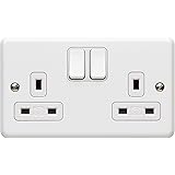 MK Metalclad Plus K2946 ALM 13 amp 2-Gang Double-Pole Switch Socket: Amazon.co.uk: DIY & Tools