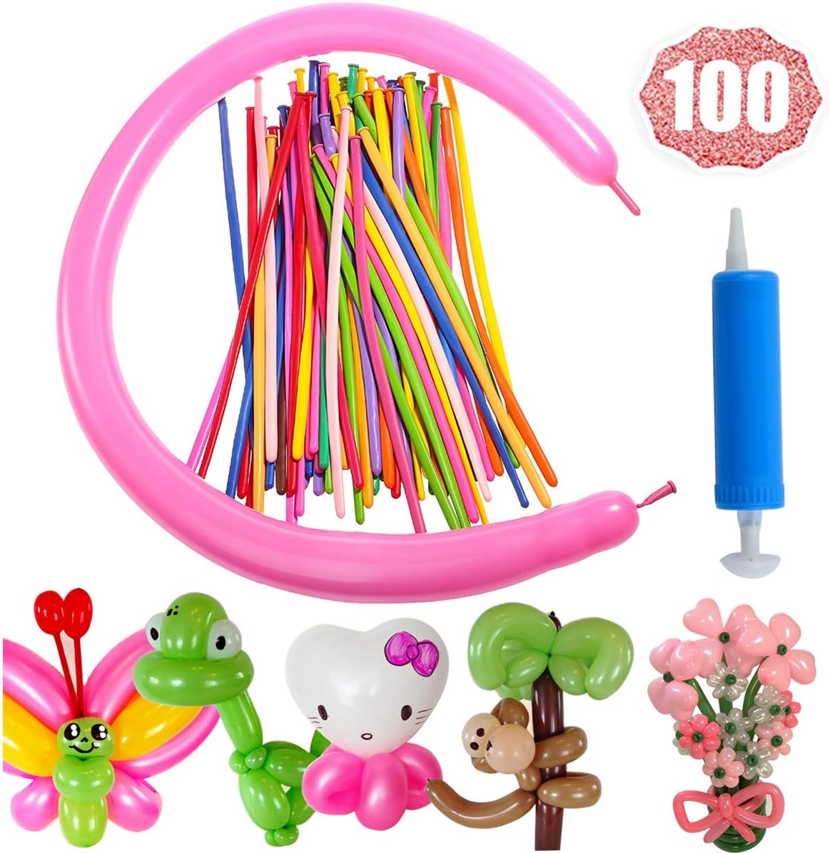 HoveBeaty Latex Twisting Balloons, 260Q Animal Magic Long Balloons ...