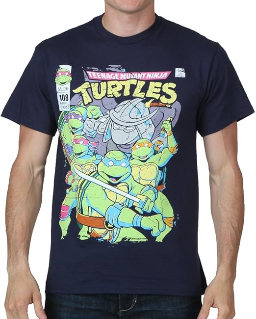 Comic Cover - Teenage Mutant Ninja Turtles T-Shirt, XX-Large Navy ...