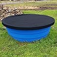 Amazon.com : 9 Foot Plastic Round Stock Tank Swimming Pool Cover ...