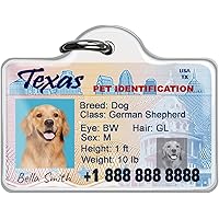 Amazon.com: Pet Driver License Custom Dog ID Tags Personalized Driver's ...