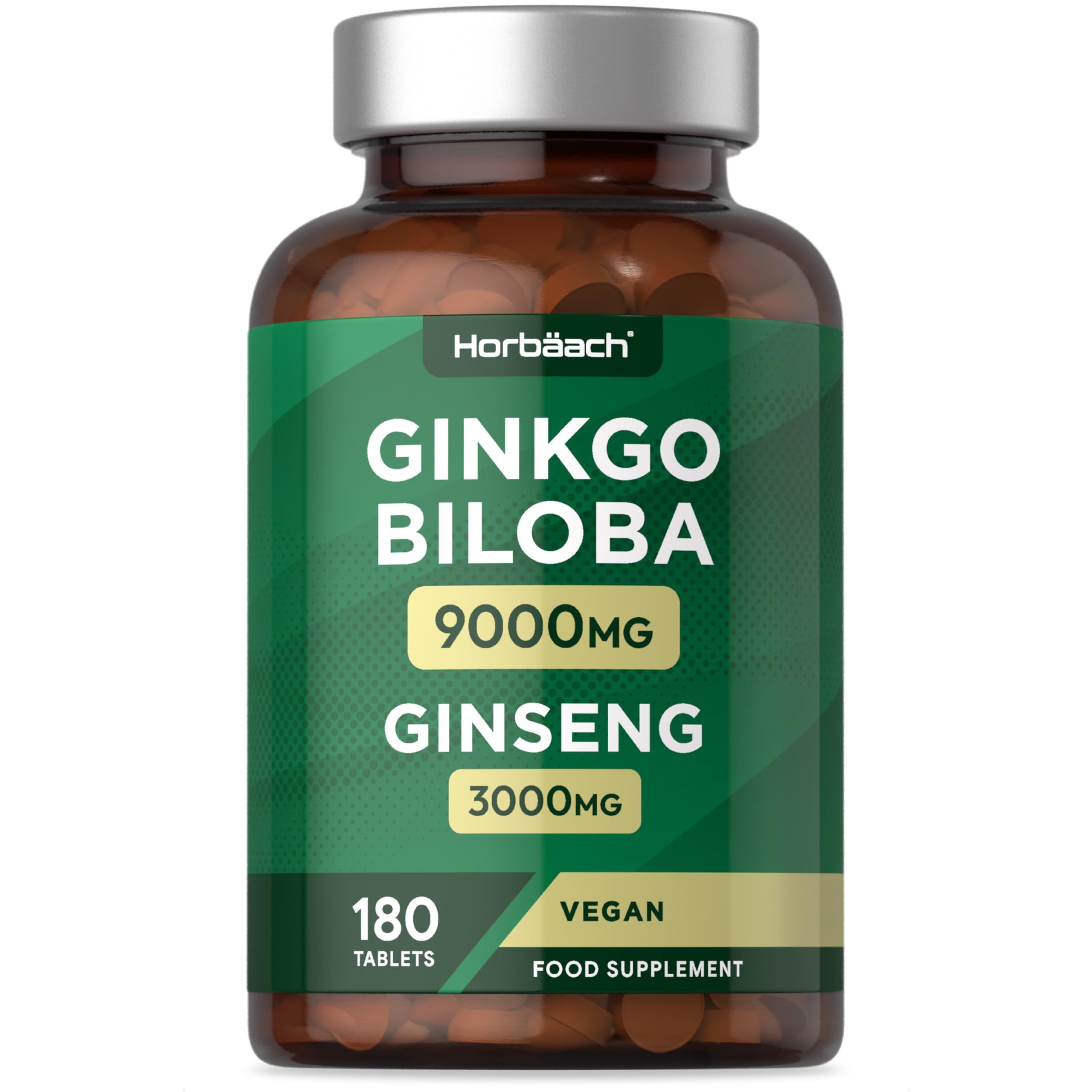 Mua Ginkgo Biloba and Ginseng Tablets | High Strength | Ginkgo 9000mg & Korean Ginseng Root ...