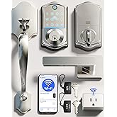 Veise Fingerprint Door Lock Set, Keyless Entry Door Lock, Front Handle ...