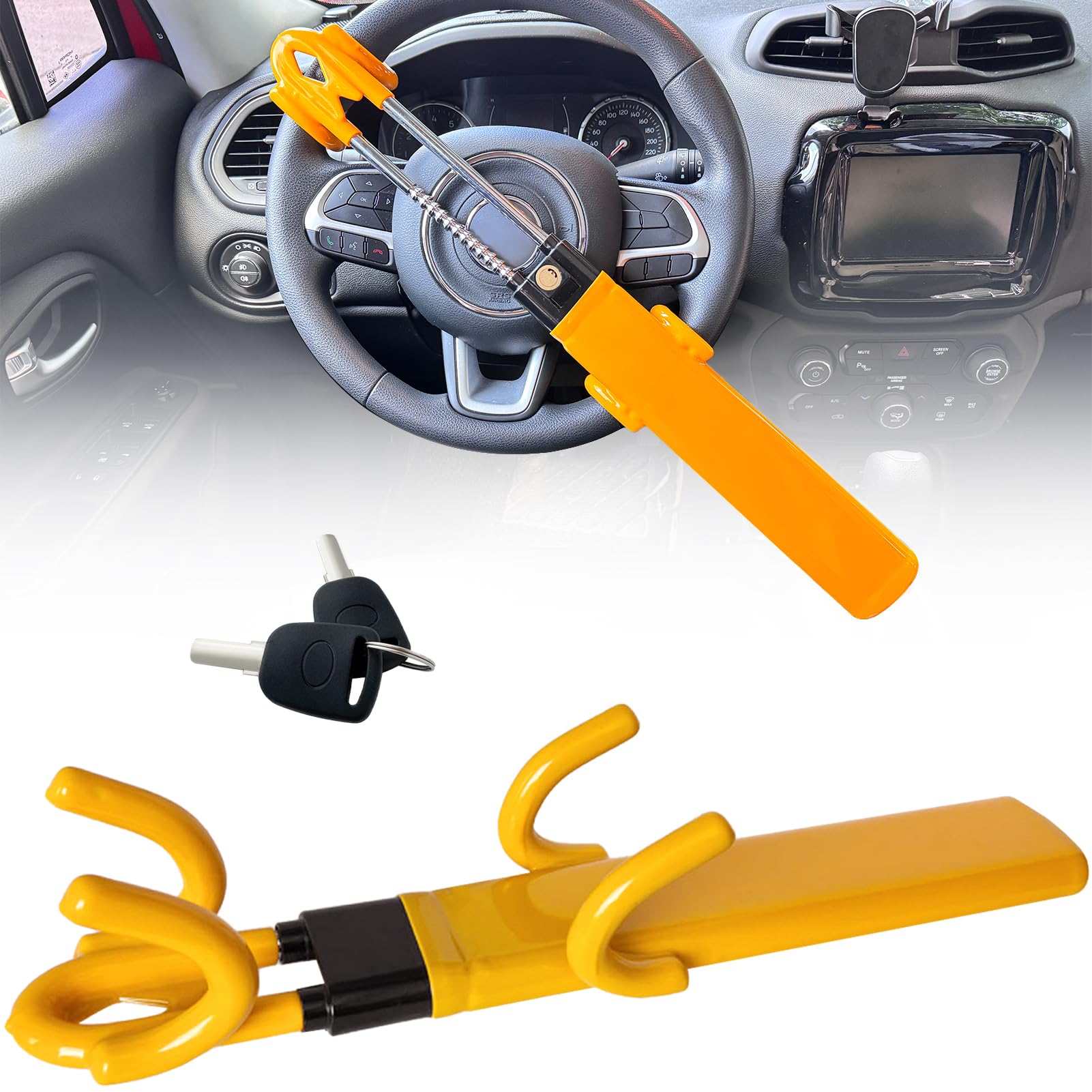 Car Club Steering Wheel Lock,Anti-Theft Car Device,Heavy Duty Club for ...