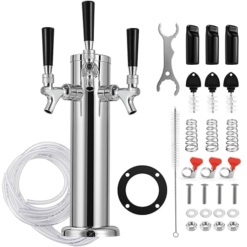 3 Taps Beer Tower Kegerator Tower Keg Tower Stainless Steel Beer Tower ...