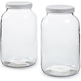 Amazon.com: Wide Mouth 1 Gallon Glass Jar with Lid - Glass Gallon Jar for Kombucha & Sun Tea ...