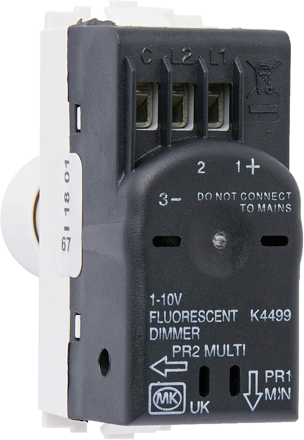 MK Electric Grid Plus Fluorescent Controller White 1 Dimmer Switch ...
