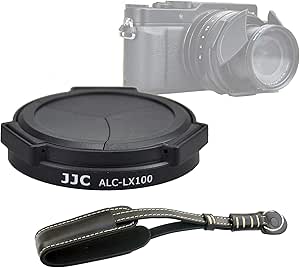 Amazon.com : JJC Black Auto SELF-RETAINING Protective Lens Cap for Panasonic Lumix LX100 / LX100 ...