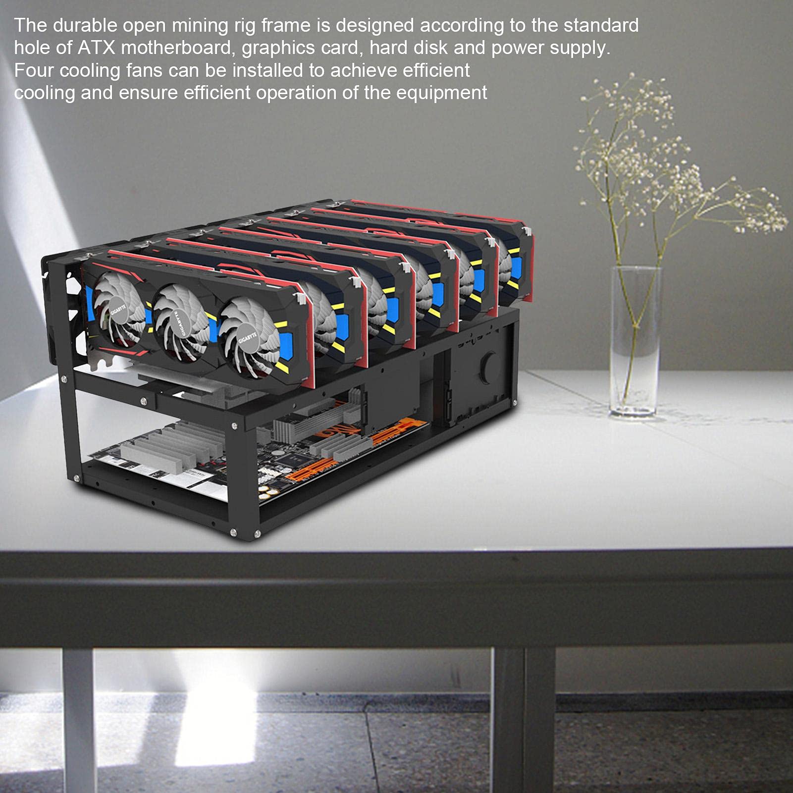 Mua shopparadise 6GPU Mining Case Rack Motherboard Bracket Open Mining ...