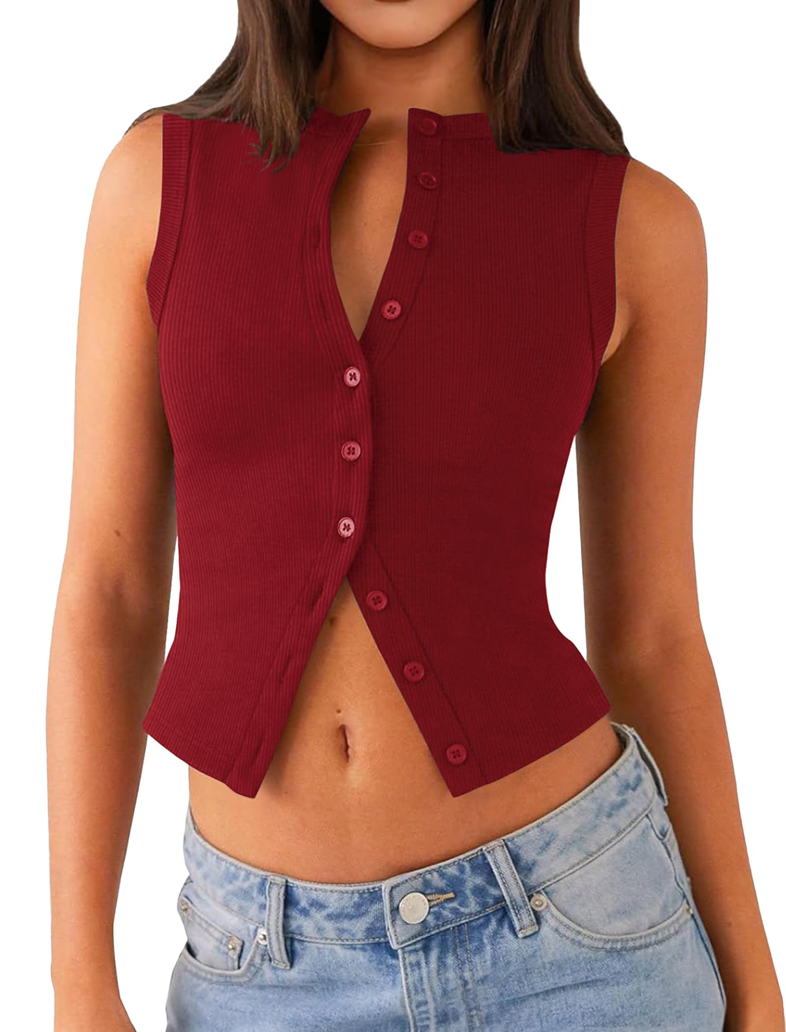 Matunana Womens Going Out Tops Summer Ribbed Tank Sexy Crop Cute Y2K ...