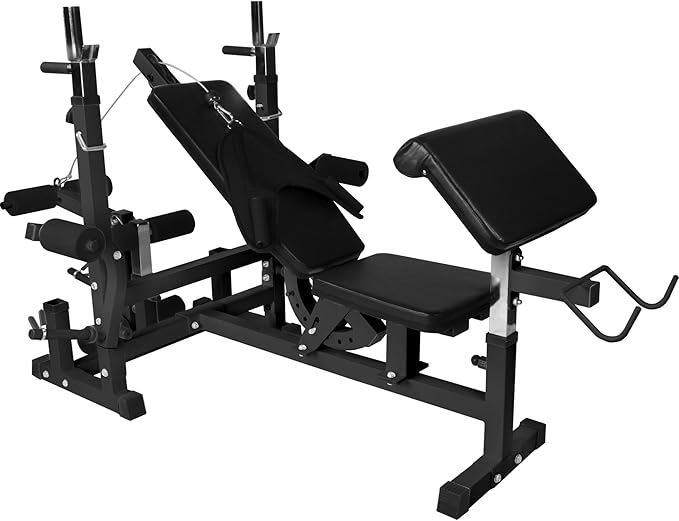 Gorilla Sports Universal Weight Bench Workstation Colour Black: Amazon ...