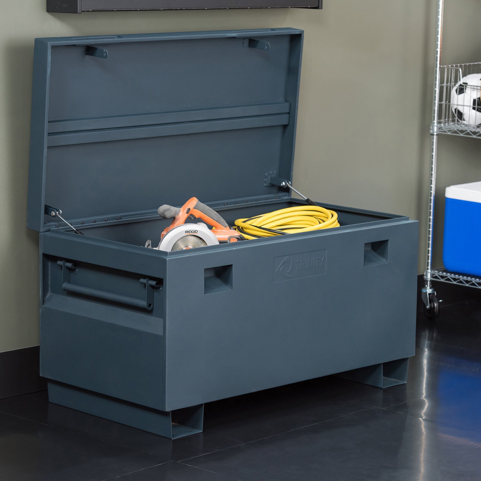 TRINITY TXKPGR-0502 Job Site Box, 36", Gray