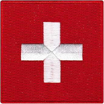 Amazon.com: Switzerland Flag Embroidered Patch Swiss Iron-On CH ...