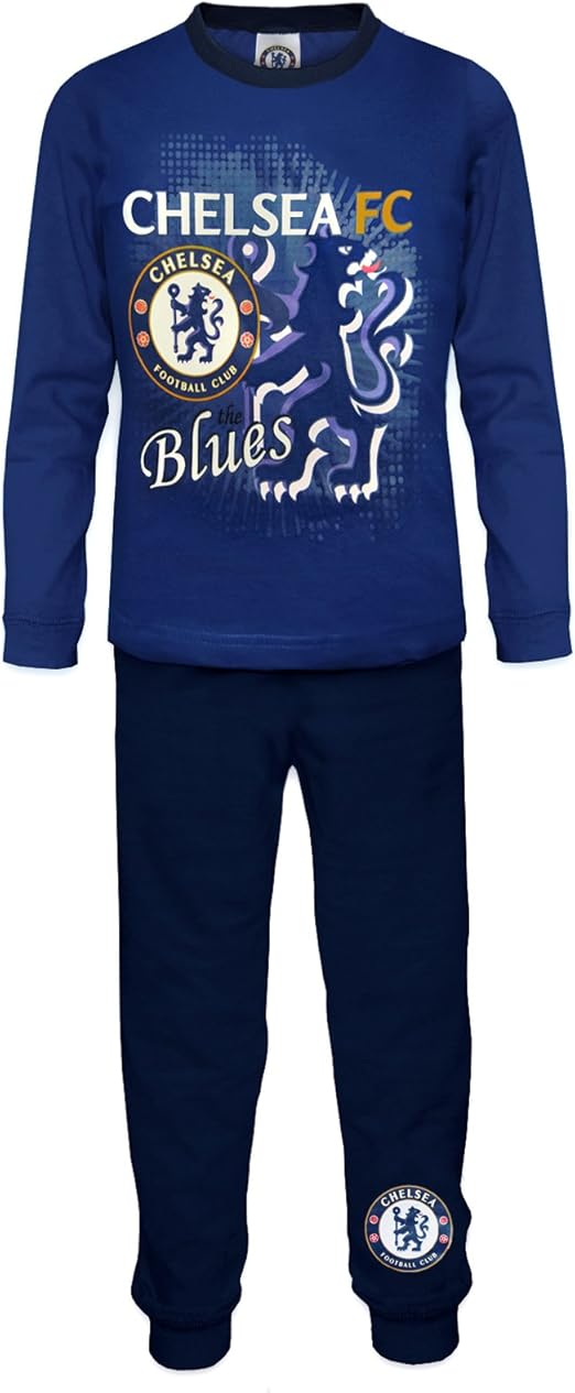 Chelsea FC Official Football Gift Boys Toddler Kids Pyjamas Blue ...