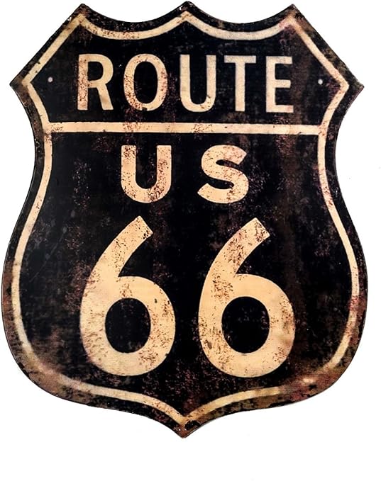Cartel de Chapa de Pared Muestra de la Ruta 66 el Mural Hoja: Amazon.es ...
