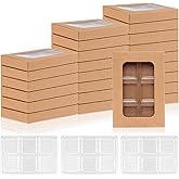 Amazon.com: 50 Pcs Gift Boxes for Wax Melts Plastic Mold with Box Wax ...