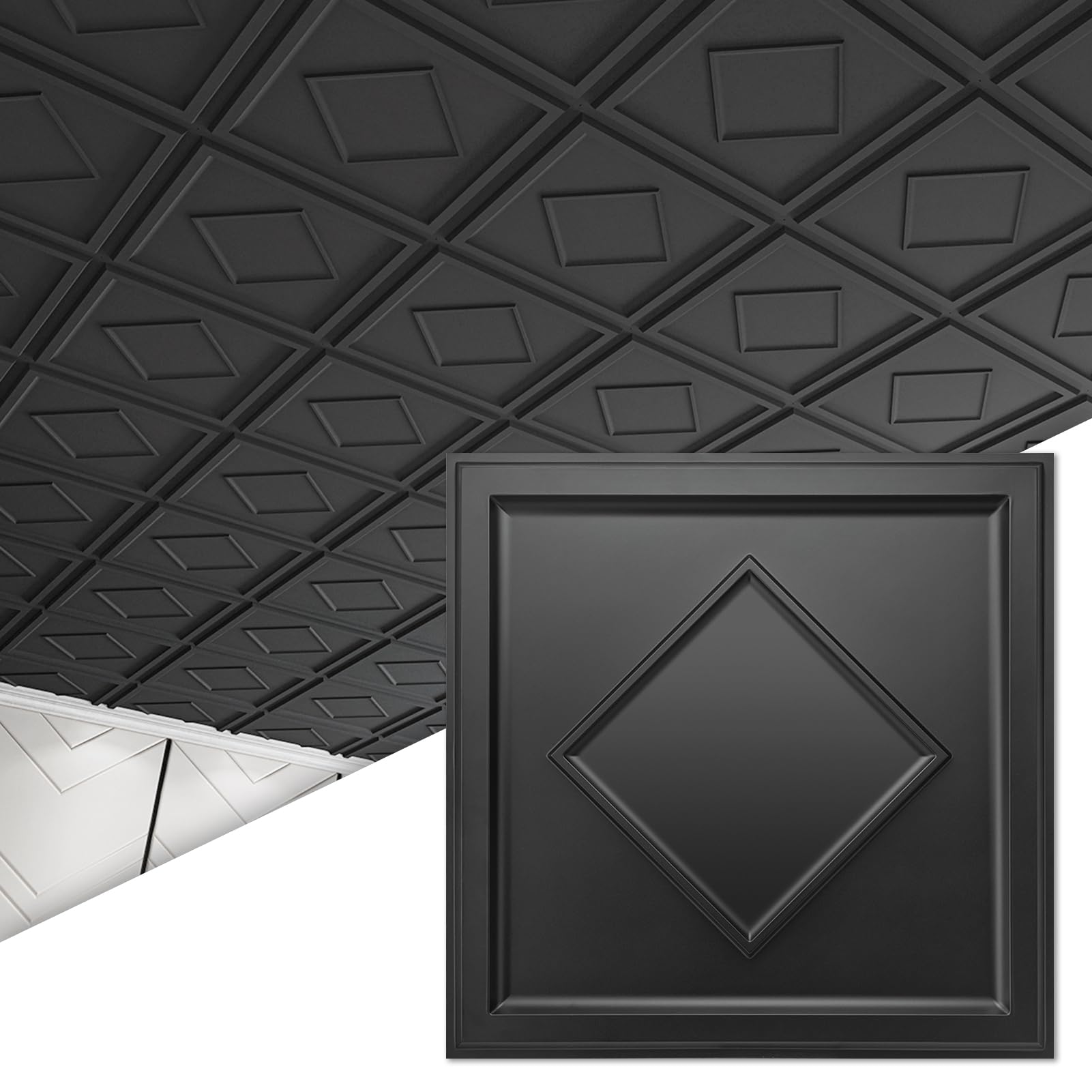 Lightweight Decorative Ceiling Panel Modern Styrofoam Ceiling Tiles To
