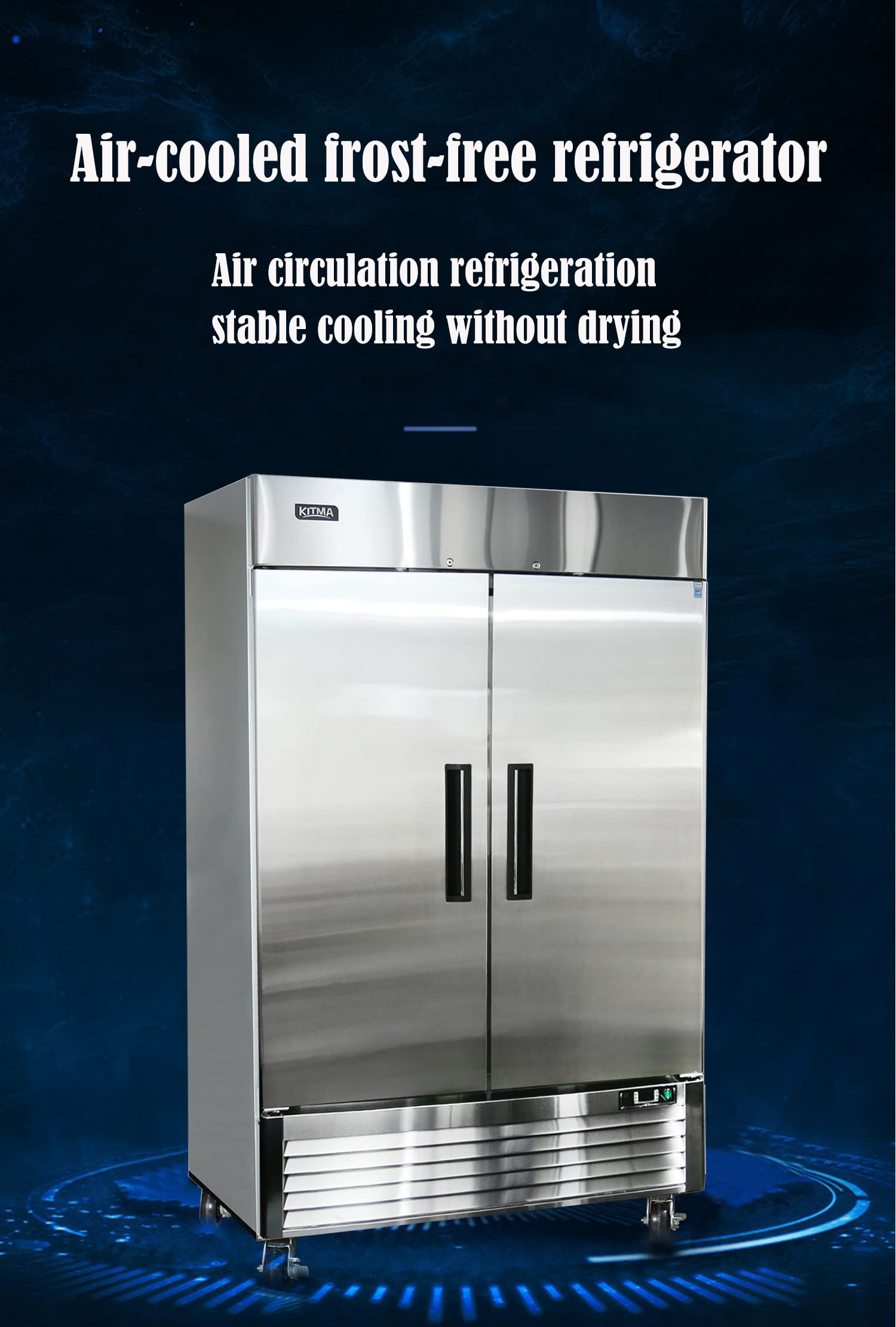 Mua KITMA 54" Commercial Refrigerator 2 Solid Door Reach-in ...