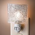J Devlin Glass Art Stained Glass Night Light – Clear Fused Glass Chip ...