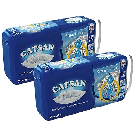 Catsan Smart Pack Cat Litter 2 Inlays 4kg (PACK OF 2): Amazon.co.uk ...