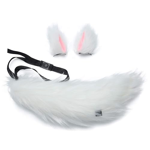 LA CARRIE Plush Tail and Ears Faux Fur Animal Fox Wolf Costume Kit for ...