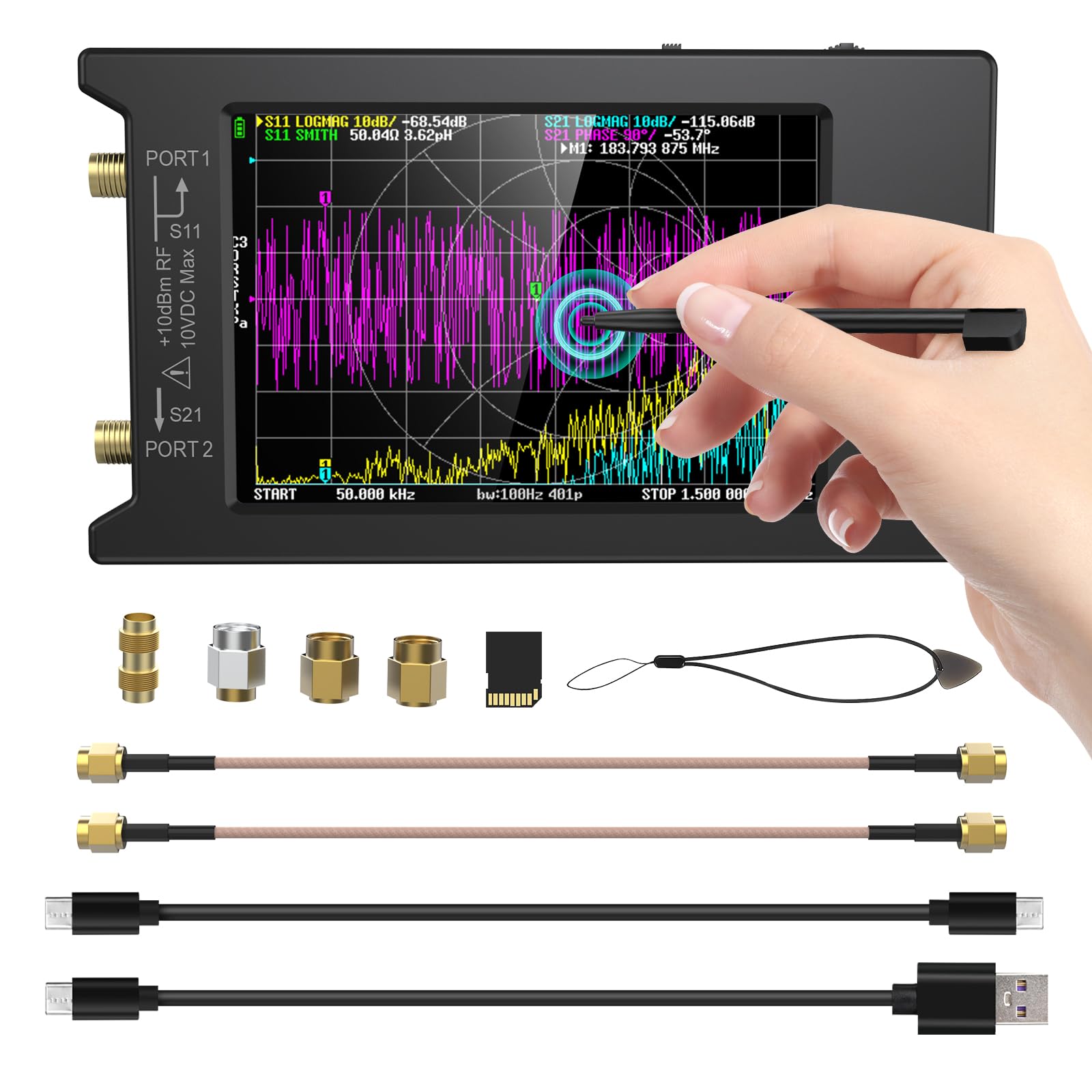 Mua NanoVNA-H4 Vector Network Analyzer with 32GB Card, V4.3 10KHz -1 ...