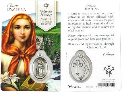 Healing Saint Dymphna Prayer Card: Amazon.ca: Office Products